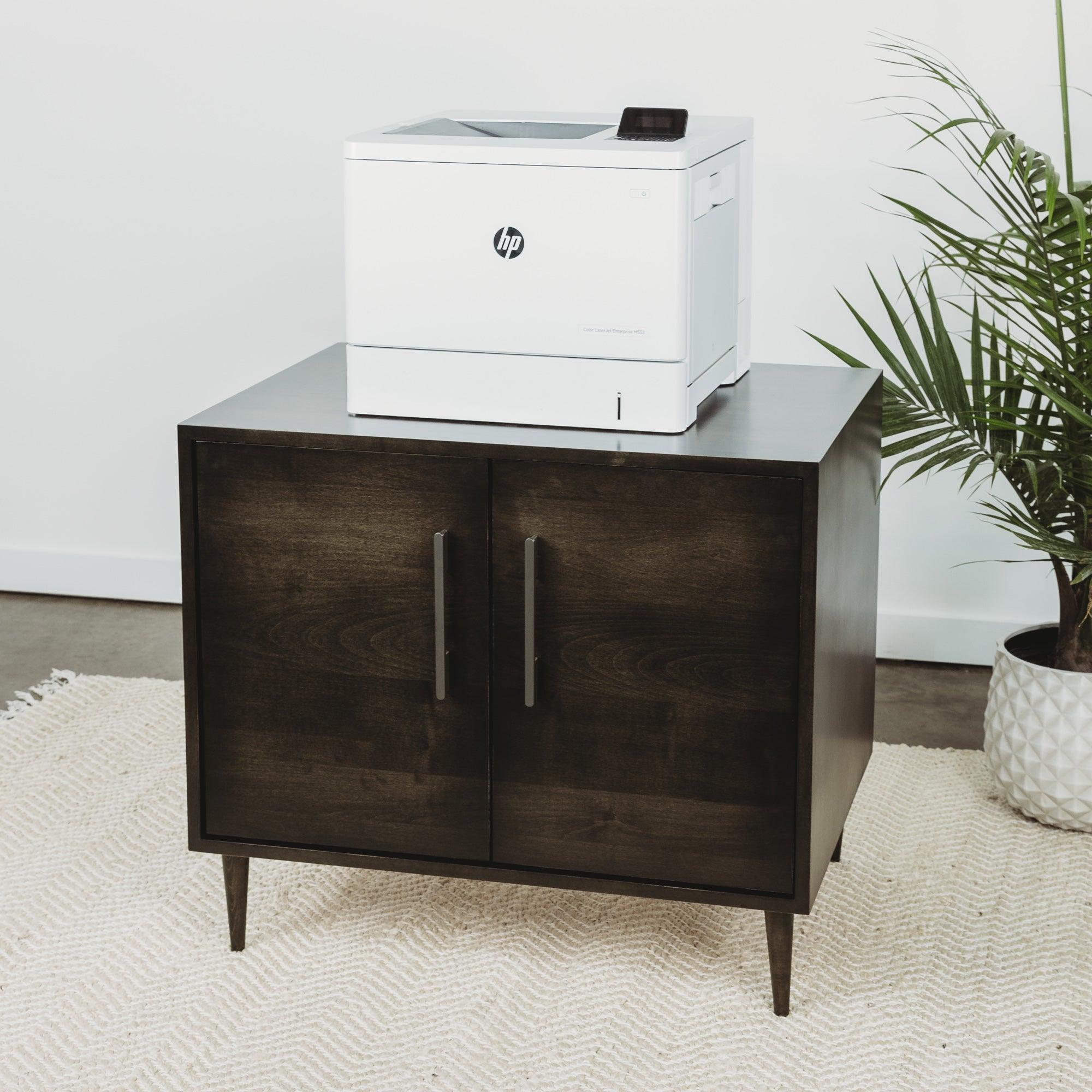 Printer Cabinet // Solid Wood Storage Cabinet for Printer with Paper ...