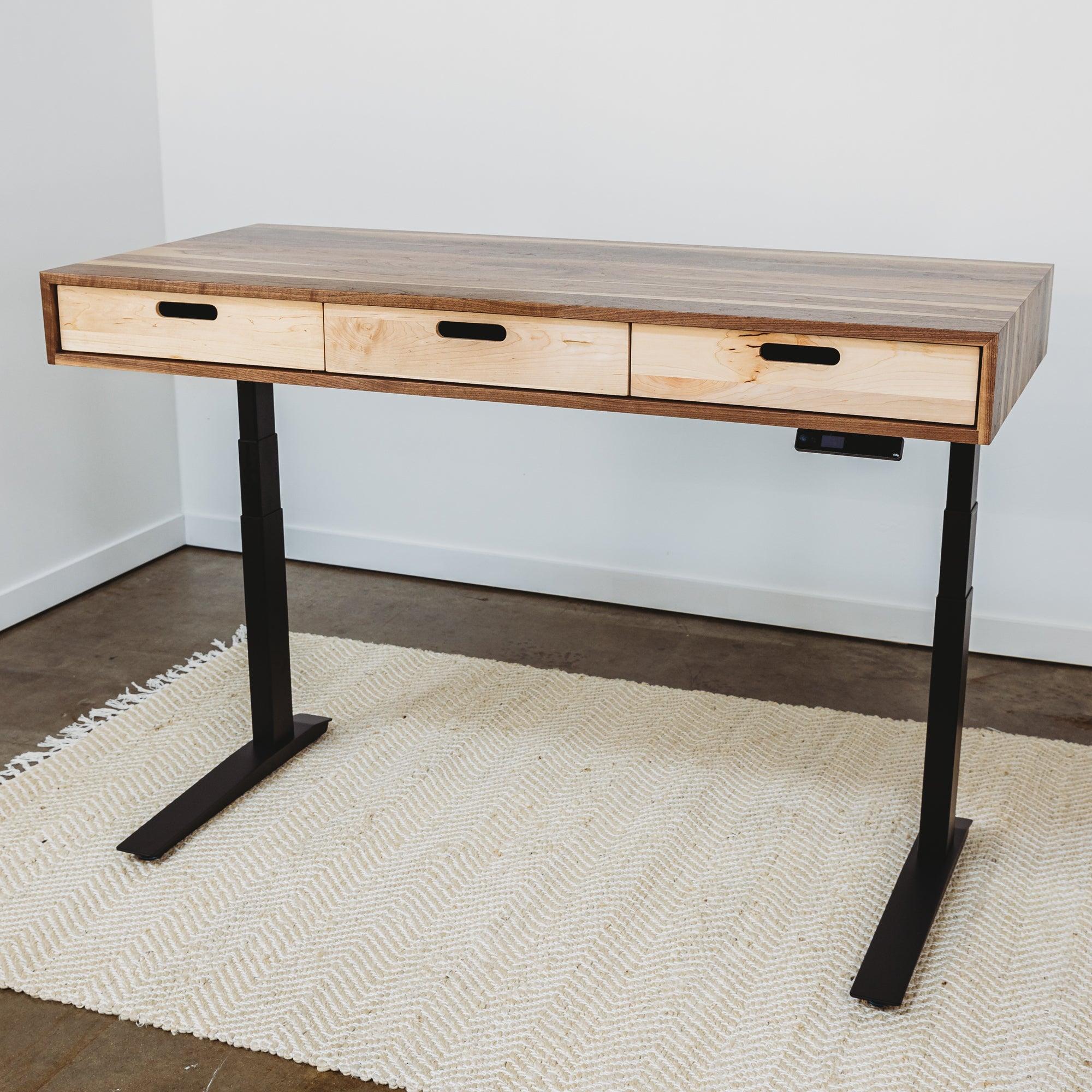 The Evolve | Buy the Electric Standing Desk with Drawers featuring the Jarvis Base - ROMI DESIGN