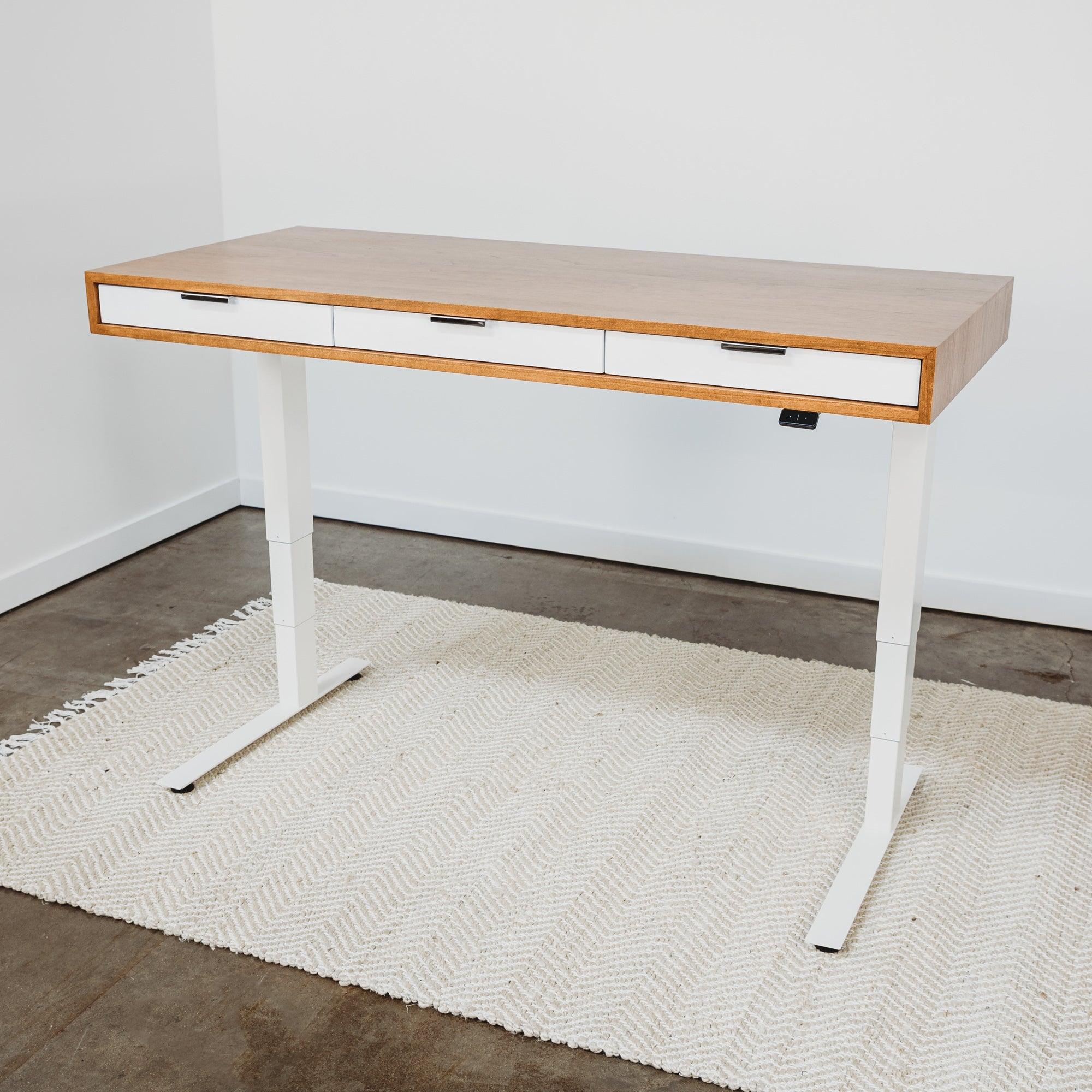 SLIM Standing Desk | Customize Your Modern Wood Desk With Drawers ...
