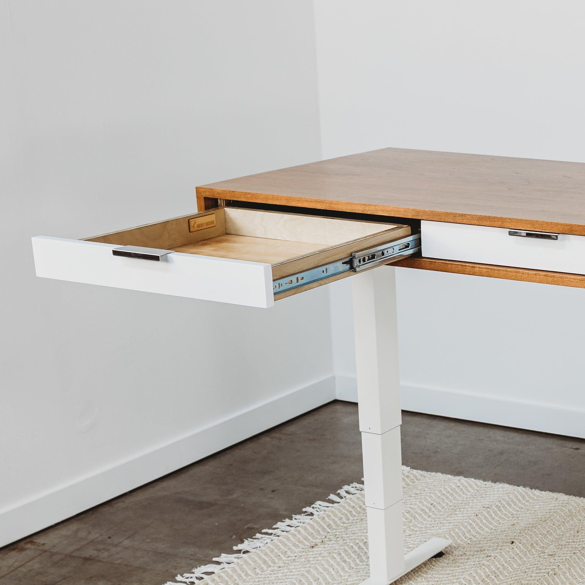 SLIM Standing Desk | Customize Your Modern Wood Desk With Drawers ...